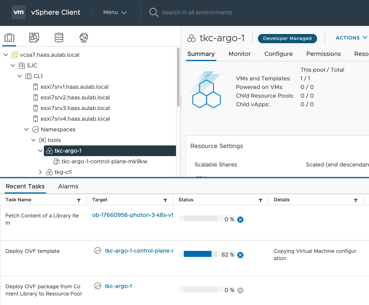 GitOps with Argo CD on vSphere with Tanzu – beyond elastic